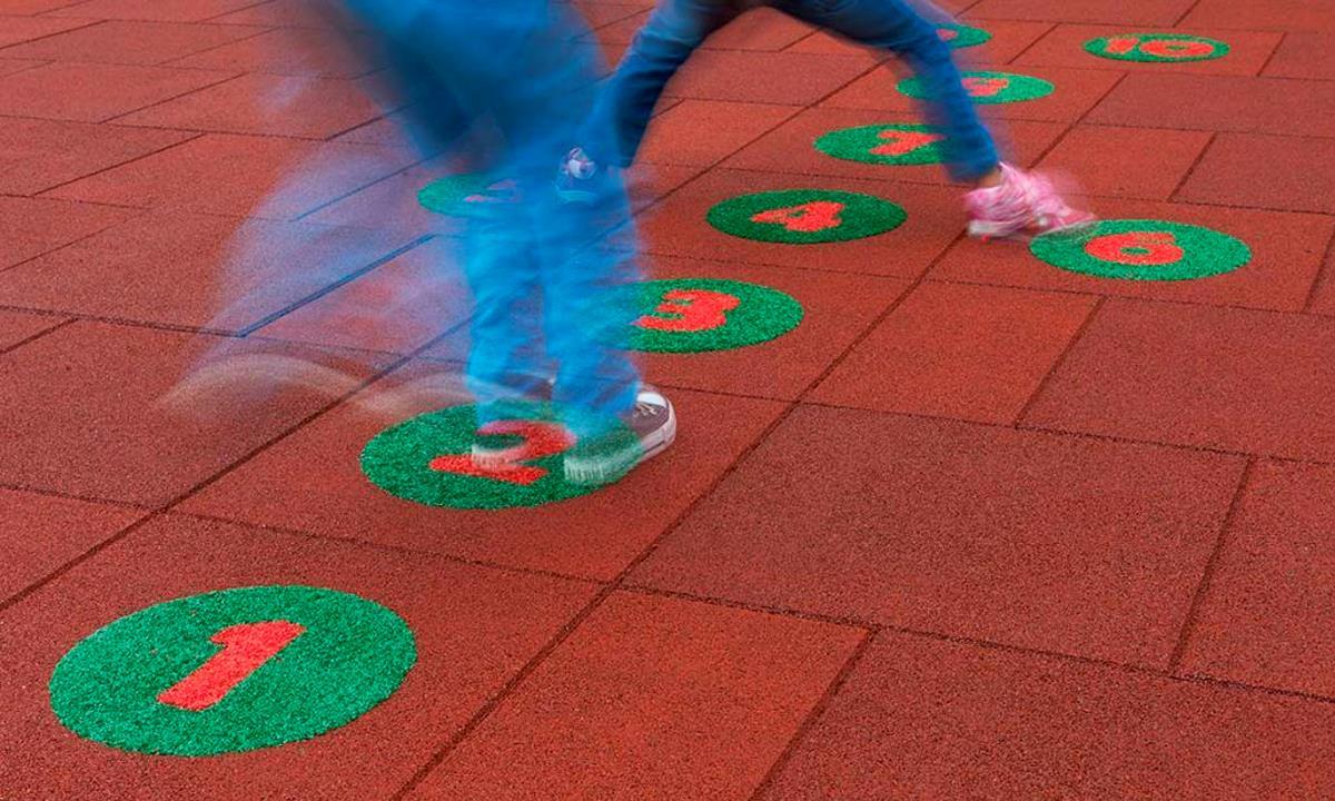 AAG Safety tiles with numbers provide a unique design.