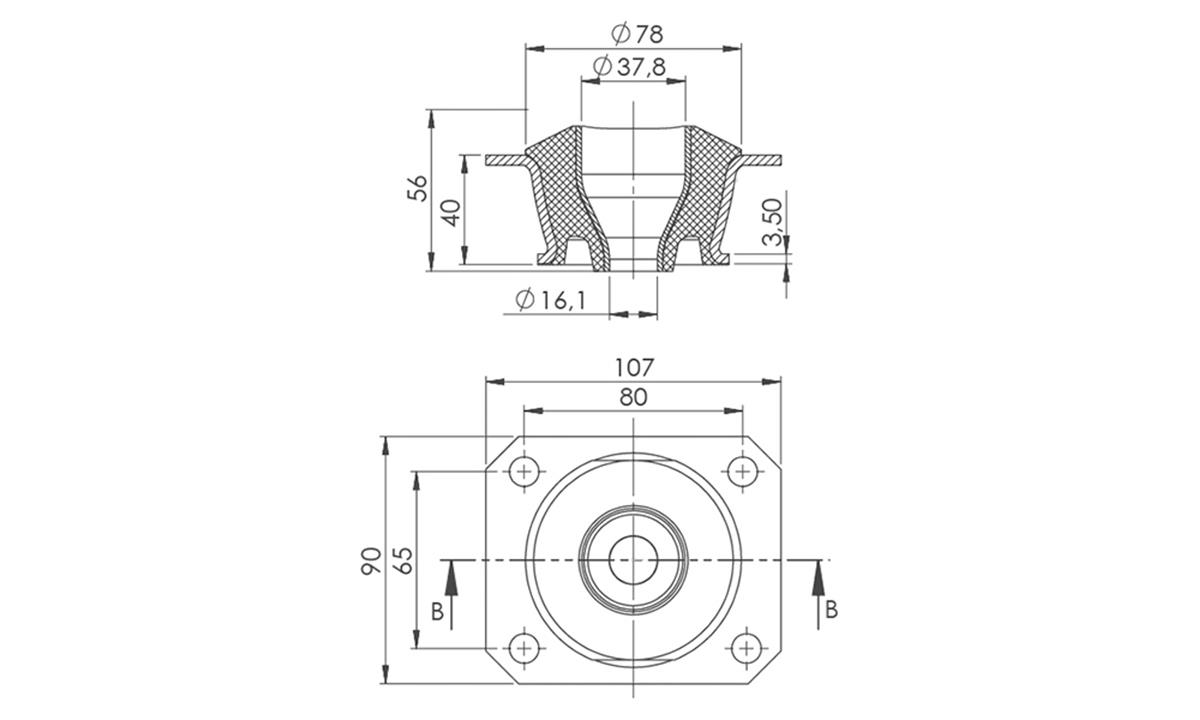 AAG Conical mounts - Effective shock and sound absorption